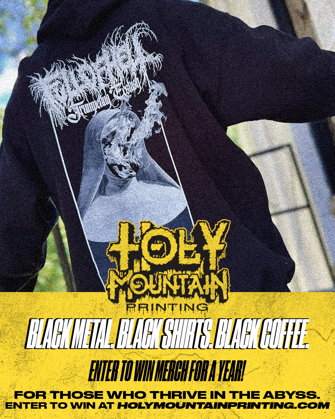 Free Merch For A Year Giveaway – Holy Mountain Printing
