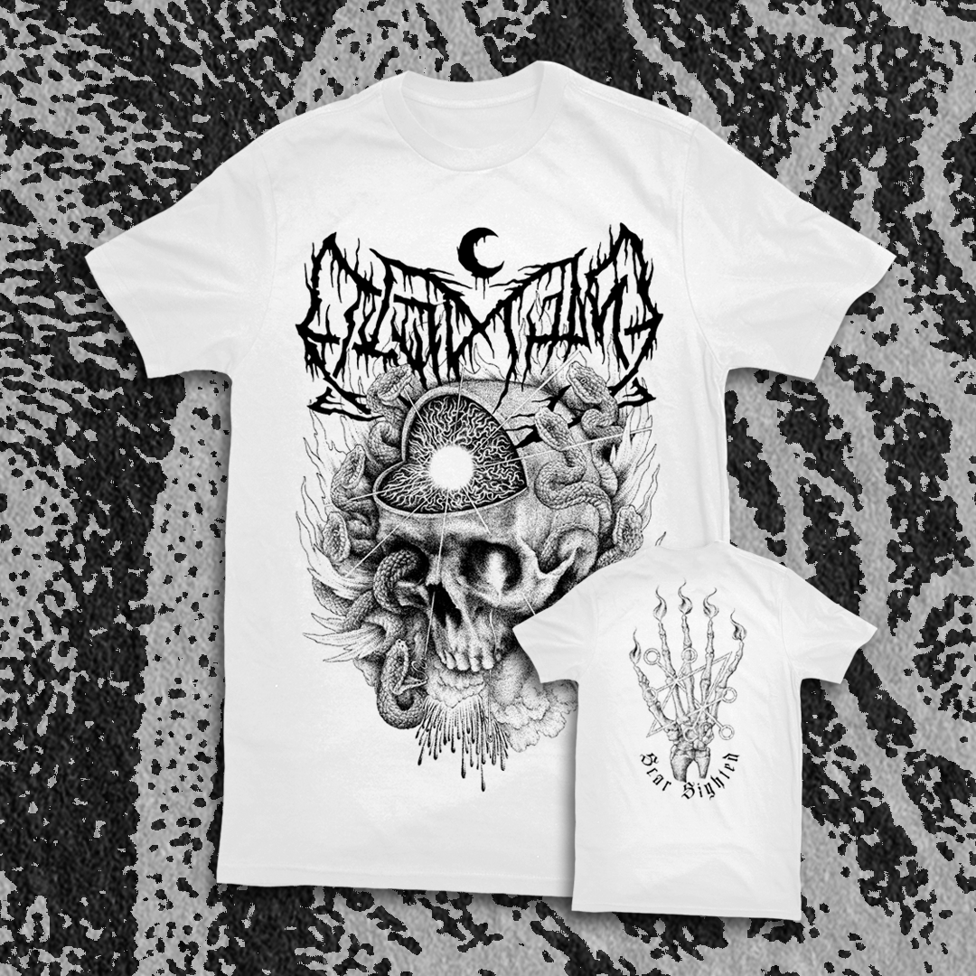 LEVIATHAN "SCAR SIGHTED" WHITE SHIRT – Holy Mountain Printing