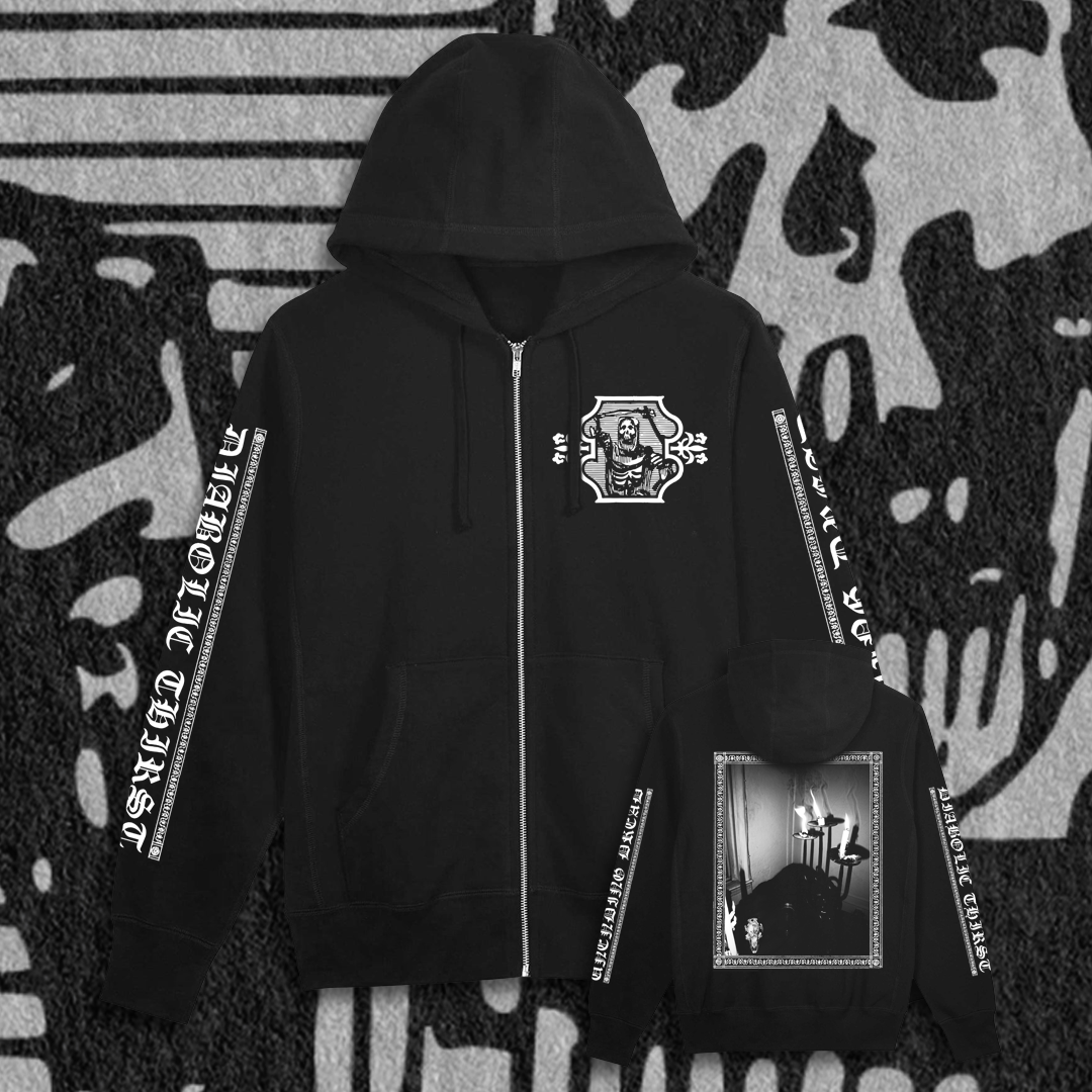 SPECTRAL WOUND "A DIABOLIC THIRST" ZIP UP SWEATSHIRT – Holy Mountain ...