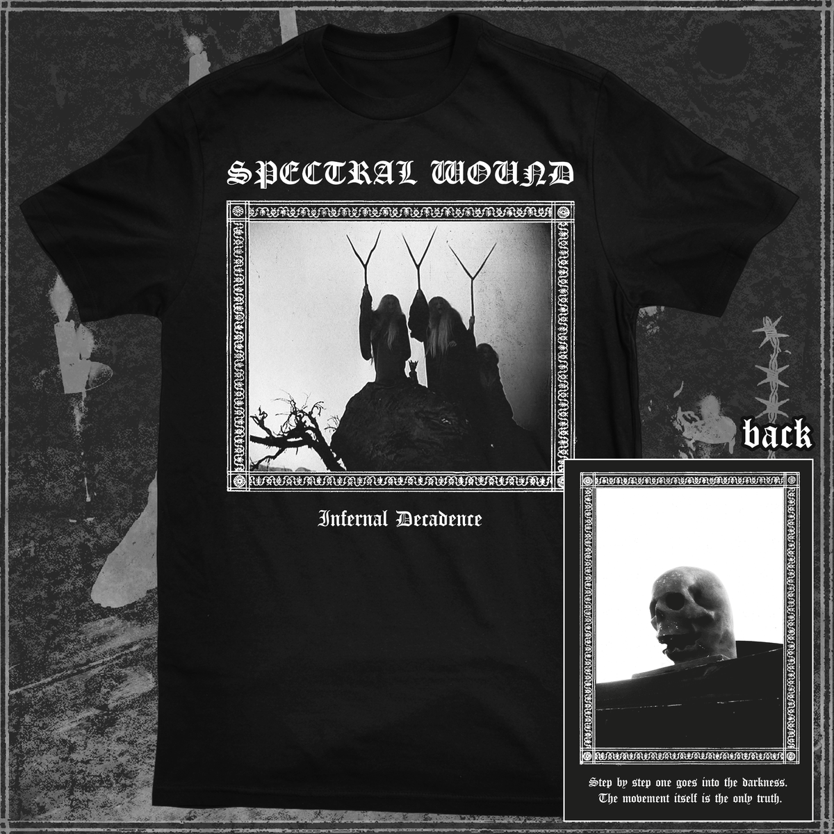 SPECTRAL WOUND "INFERNAL DECADENCE" SHIRT – Holy Mountain Printing